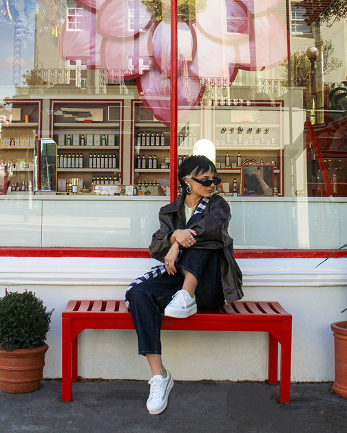 The Lola | Women's Luxury Soft Nubuck Platform Sneaker | White Yellow ...